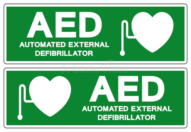 AED Automated External Defibrillator Symbol Sign, Vector Illustration ...