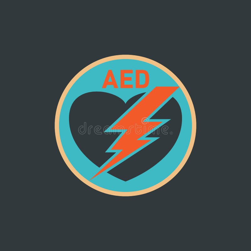 AED Automated External Defibrillator Symbol Sign, Vector Illustration ...
