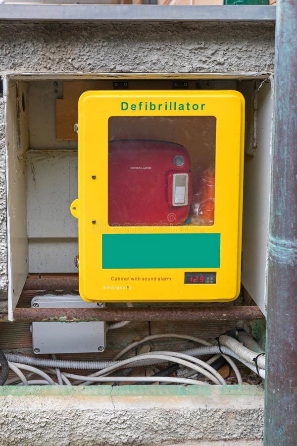 Aed Box stock photo. Image of emergency, heart, portofino - 162620872