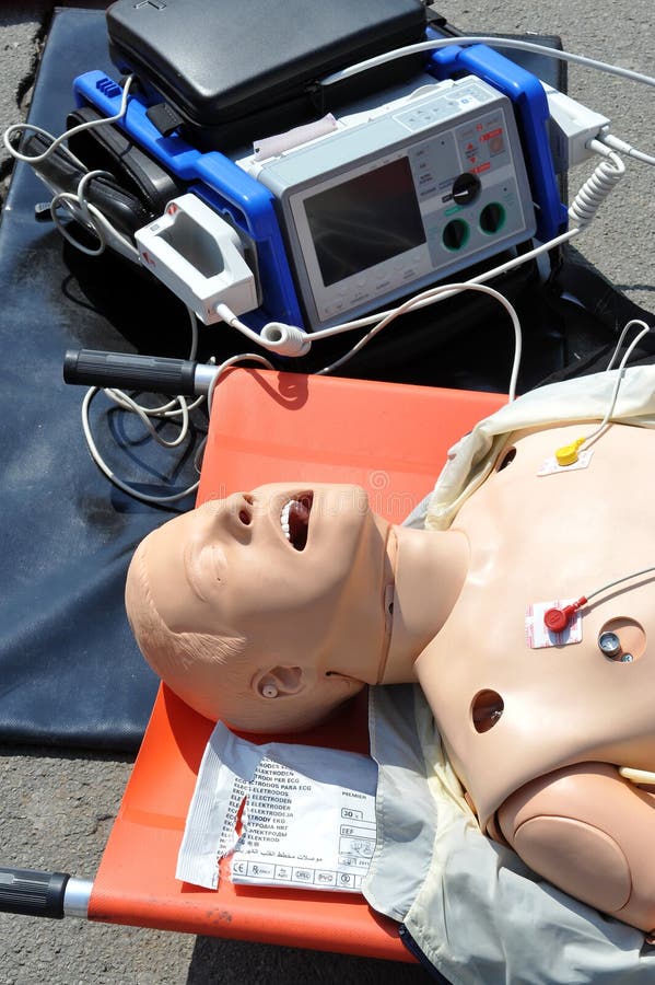 AED dummy - Medical doll stock photo. Image of emergency - 38704282