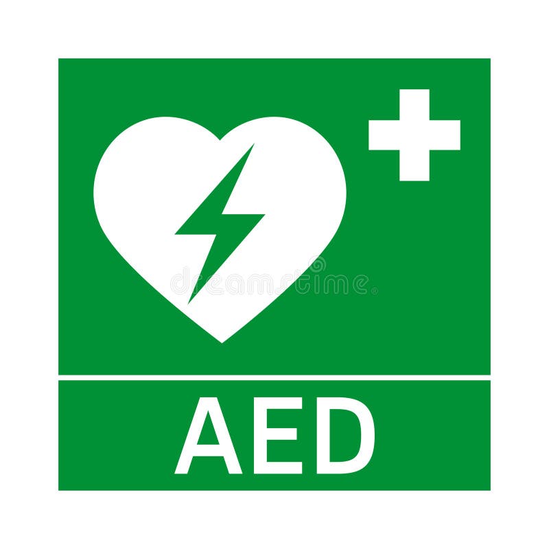 Aed Emergency Defibrillator Aed Icon Stock Vector - Illustration of ...