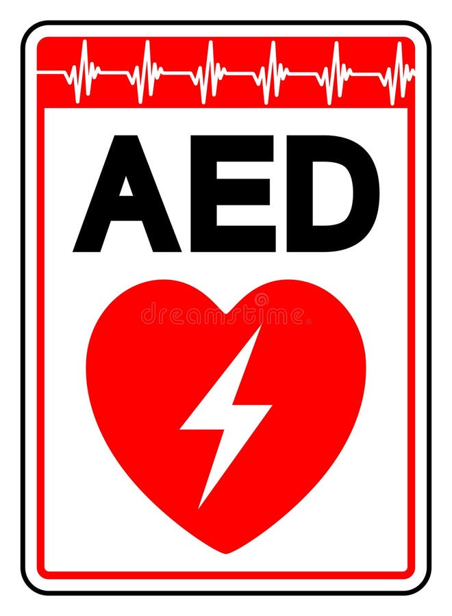 AED Symbol Sign, Vector Illustration, Isolate on White Background Label ...