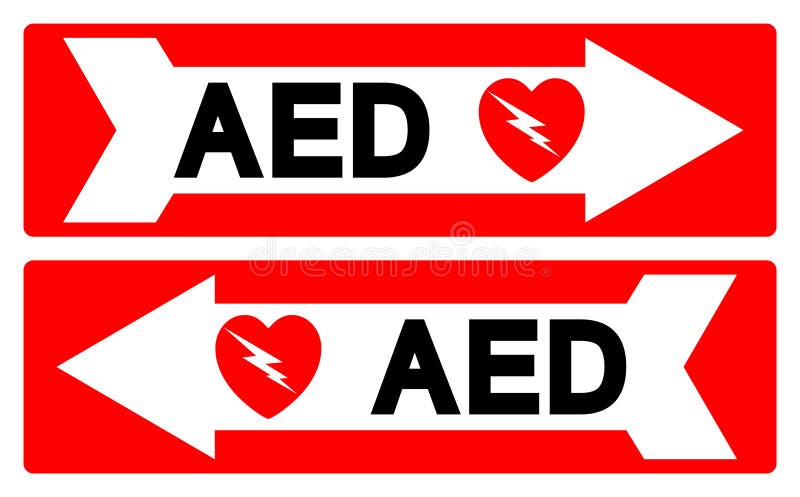 AED Symbol Sign, Vector Illustration, Isolate on White Background Label ...