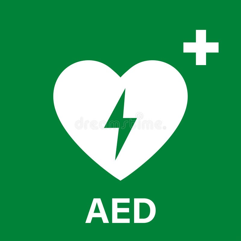 AED Emergency Defibrillator, AED AID CPR, Vector Icon Symbol Isolated ...