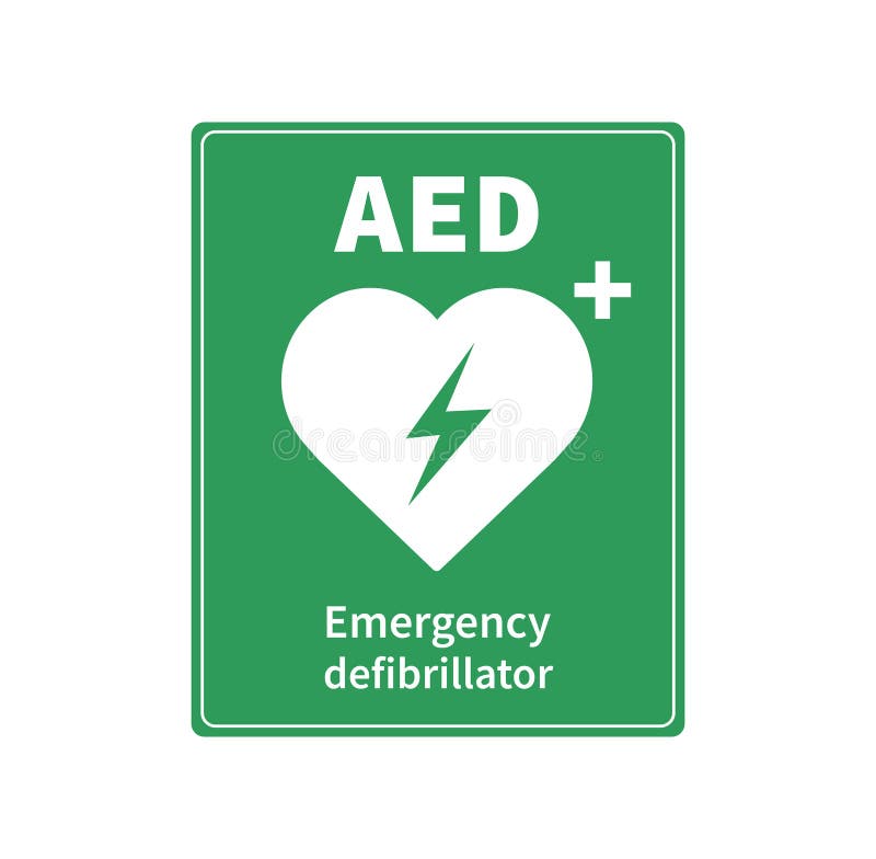 AED Vector Icon. Emergency Defibrillator Sign. Automated External ... AED Vector Icon. Emergency Defibrillator Sign. Automated External ...