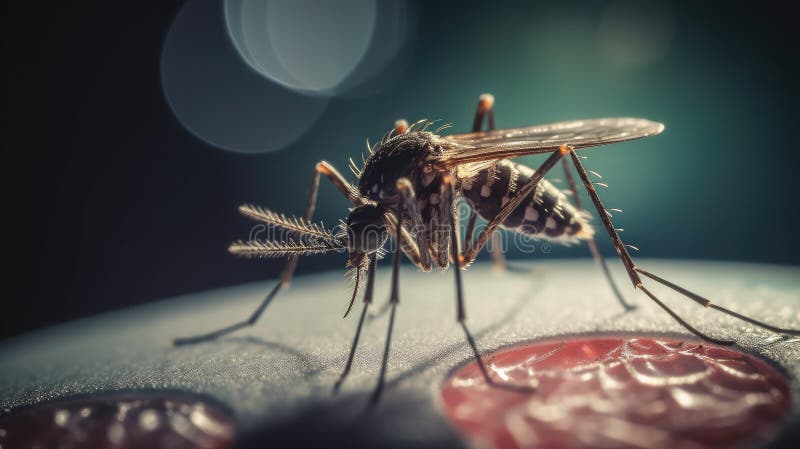 Aedes Mosquito in a Laboratory Setting, Under a Microscope Stock ...