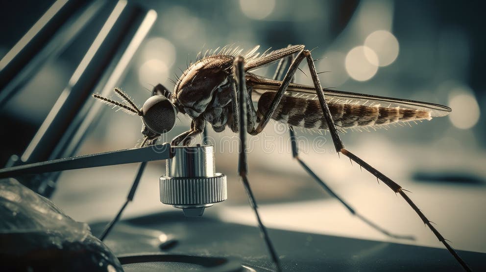 Aedes Mosquito in a Laboratory Setting, Under a Microscope Stock ...