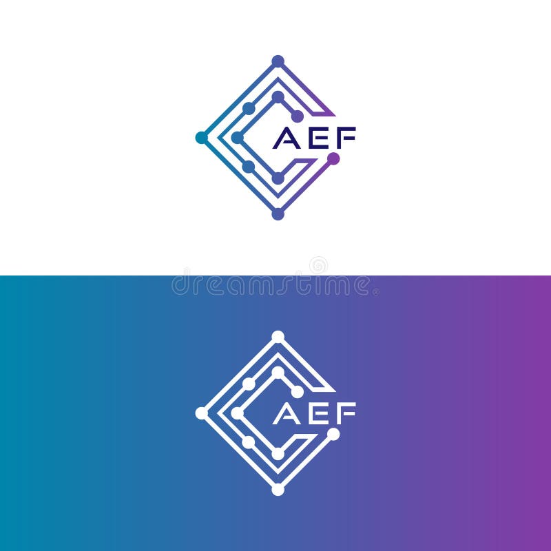 Aef Tech Initial Logo Design Icon for Technology, Digital, Tech ...