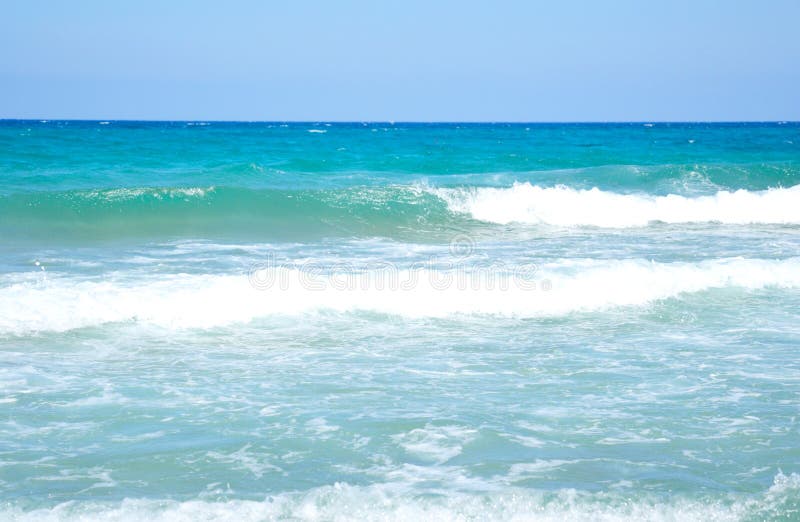 Aegean Sea and blue sky. stock photo. Image of ocean - 66156140