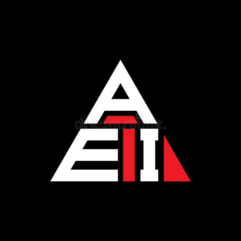 AEI Triangle Letter Logo Design with Triangle Shape. AEI Triangle Logo ...