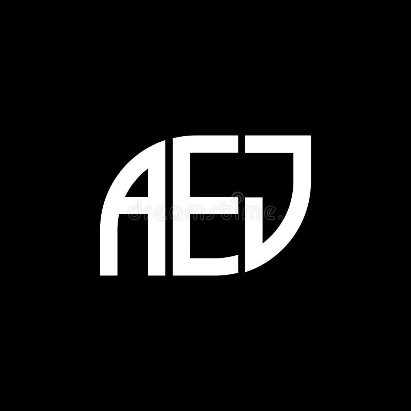 AEJ Letter Logo Design on Black Background.AEJ Creative Initials Letter ...