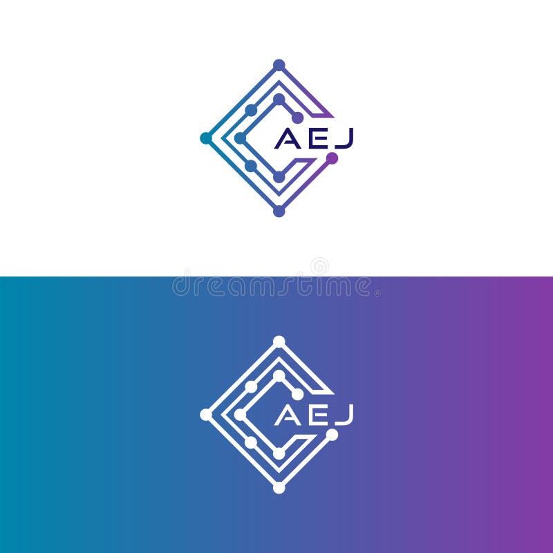 Aej Tech Initial Logo Design Icon for Technology, Digital, Tech ...