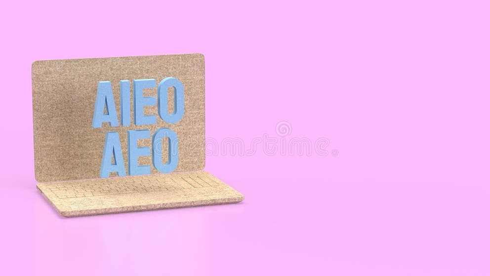 The AEO and AIEO on Notebook for Technology Concept 3d Rendering Stock ...