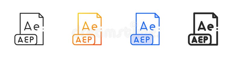 Aep Icon.Thin Linear, Gradient, Blue Stroke and Bold Style Design ...