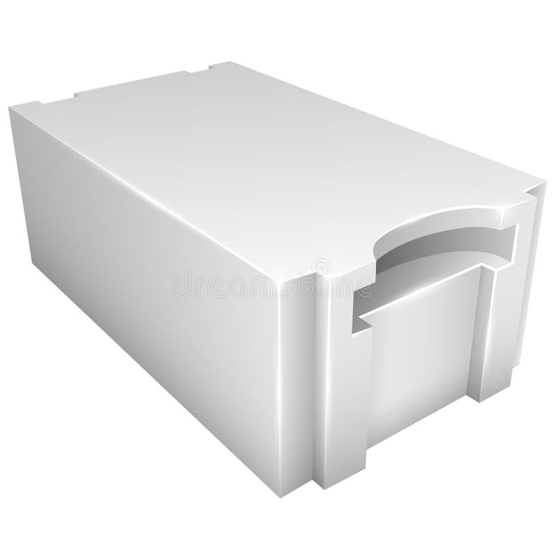 Aerated concrete block stock vector. Illustration of brick - 28208545