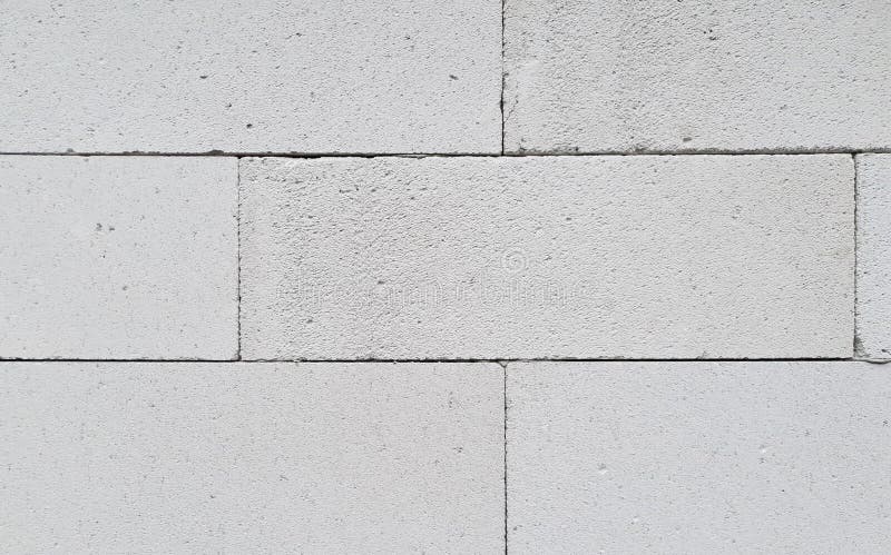 Aerated Concrete Masonry. AAC Block Wall. Stock Image - Image of wall ...