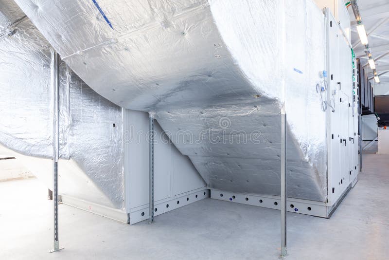 Aeration Pipes in a Technical Room Stock Image - Image of hanging ...