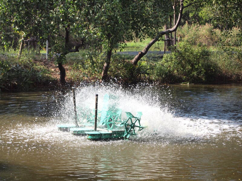 Aerator Turbine Wheel Fill Oxygen into Water Stock Photo - Image of ...