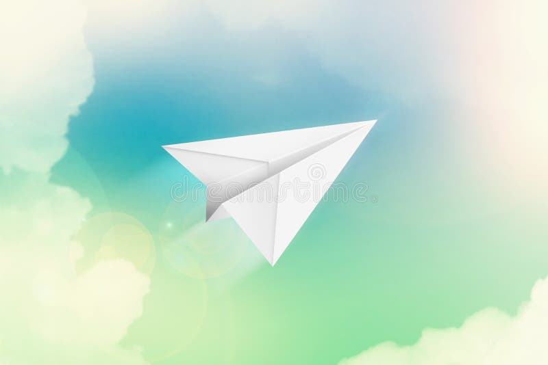 Aereo di carta illustrazione di stock. Illustrazione di scivolata ...