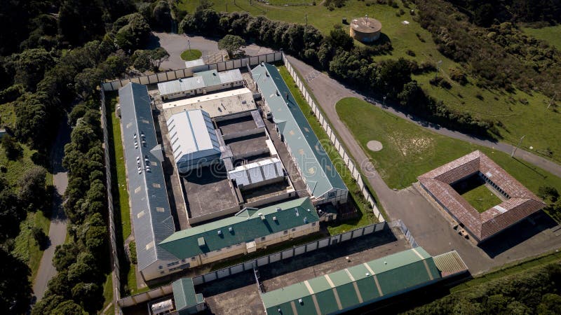 Aerial, Abandoned Prison Top Down View Stock Photo - Image of looking ...