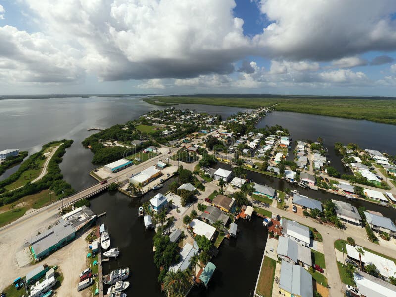Aerial Above Matlacha FL USA Stock Photo - Image of keys, matlacha ...