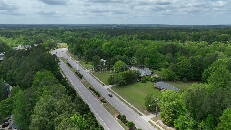 Aerial Above a Road in Raleigh. Stock Video - Video of aerial, homes ...