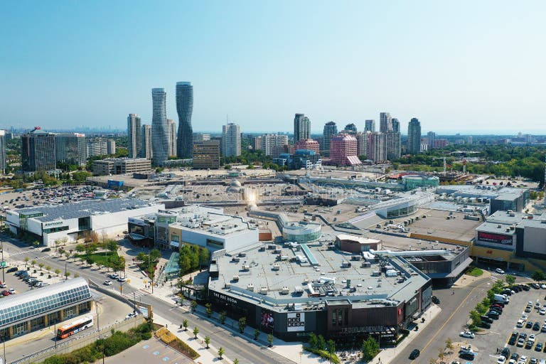 Aerial of the Absolute World Complex and Square One in Mississauga ...