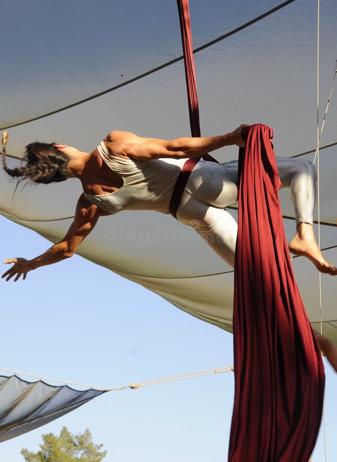 Aerial Acrobat Performance stock photo. Image of artistic - 7319568