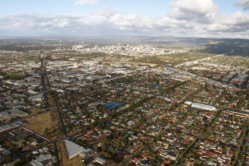 Aerial adelaide city stock photo. Image of downtown, view - 35851094
