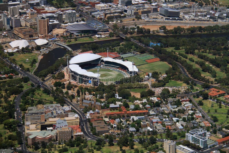 Aerial adelaide oval stock image. Image of buildings - 37283243
