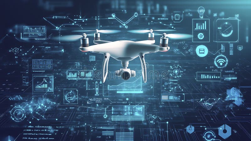 Aerial Analytics Drones Enabling Smart Service Management Stock Photo ...