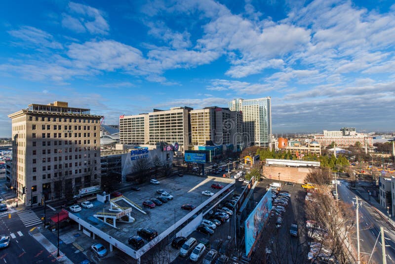 Aerial of Atlanta Georgia during Winter Editorial Stock Image - Image ...