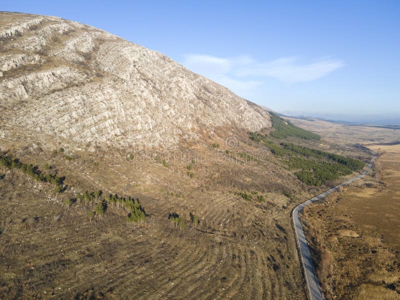 Aerial Autumn View of Dragoman Marsh, Bulgaria Stock Image - Image of ...