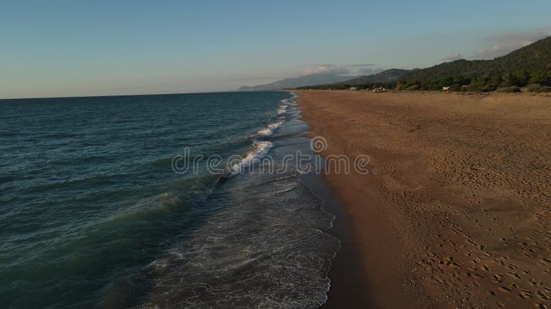 Aerial Beach View with a Calm Sea Stock Footage - Video of calm, waves ...