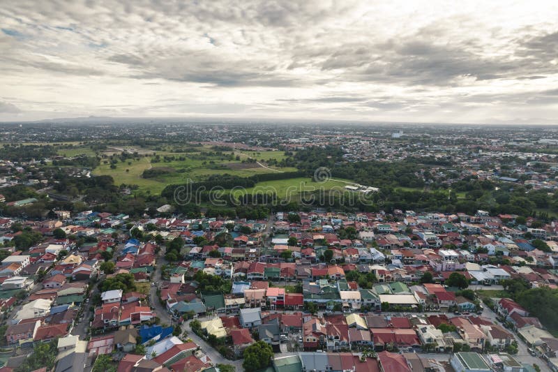 Aerial of BF Resort Las Pinas and a Plot of Private Undeveloped Land in ...