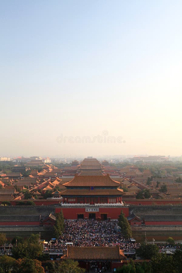 An Aerial Bird View of the Forbidden City, May 2013 Editorial Photo ...
