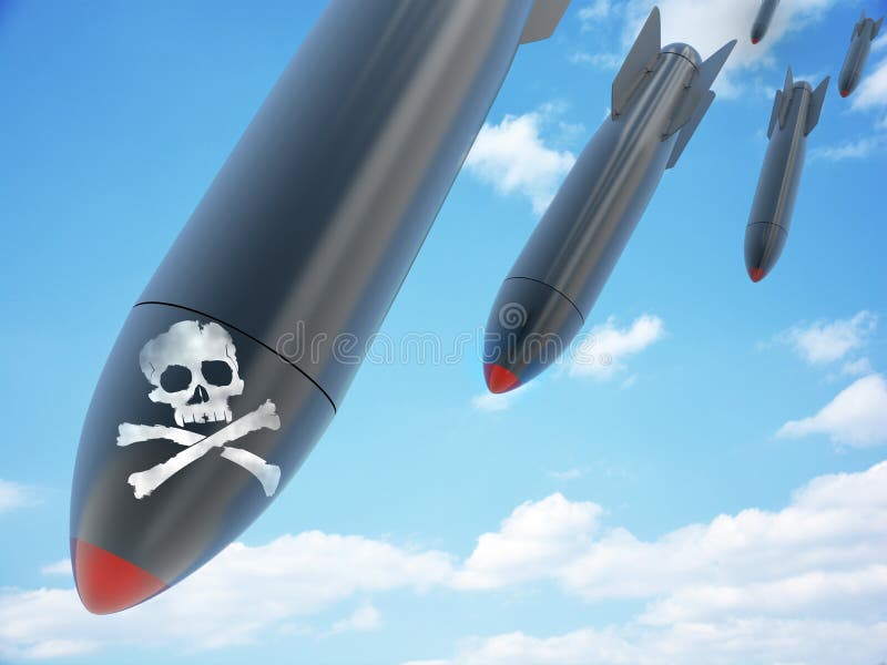 Aerial bomb and sky stock illustration. Illustration of bomb - 62135269