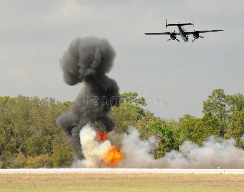 Aerial bombardment stock photo. Image of flammable, ablaze - 9430408
