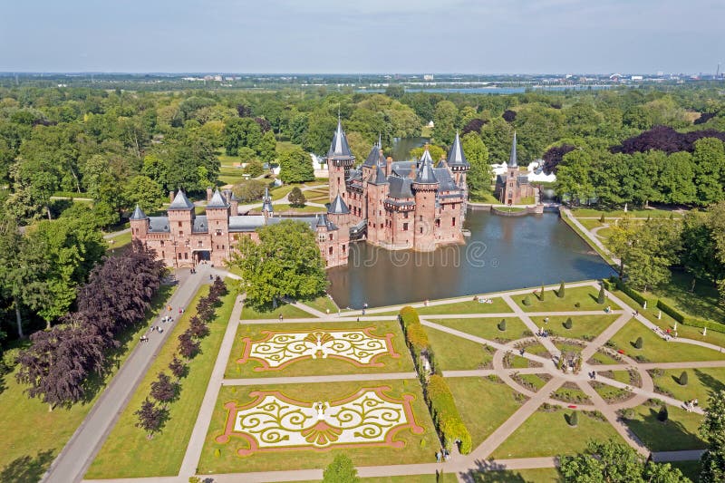 Aerial from Castle De Haar in the Netherlands Editorial Stock Image ...