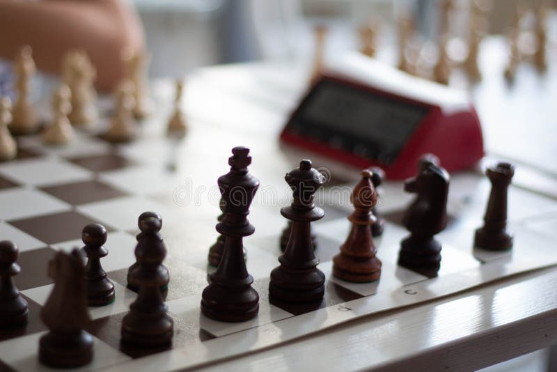 Aerial Chess View. a Chess Table Stock Image - Image of education ...