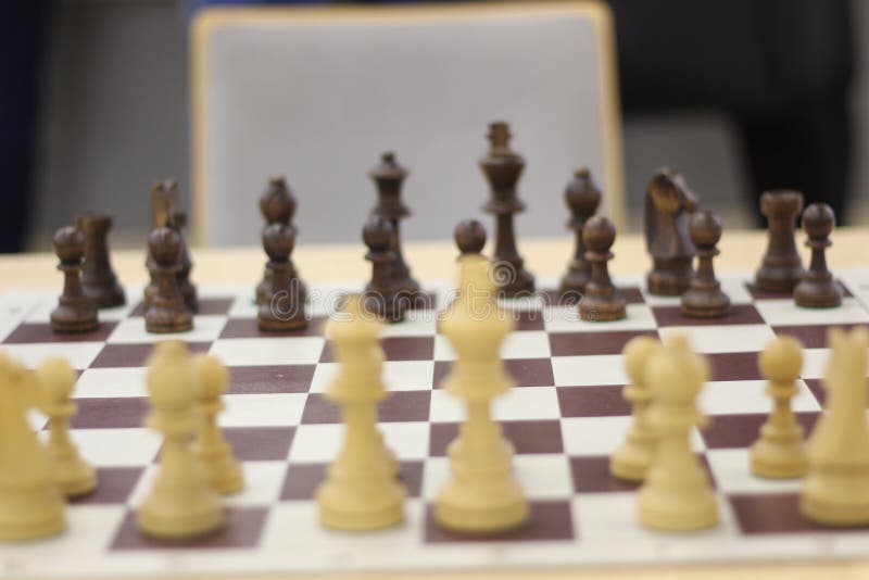 Aerial Chess View. a Chess Table. Part of Interior with White Chairs ...