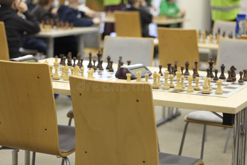 Aerial Chess View. a Chess Table Stock Image - Image of board, color ...