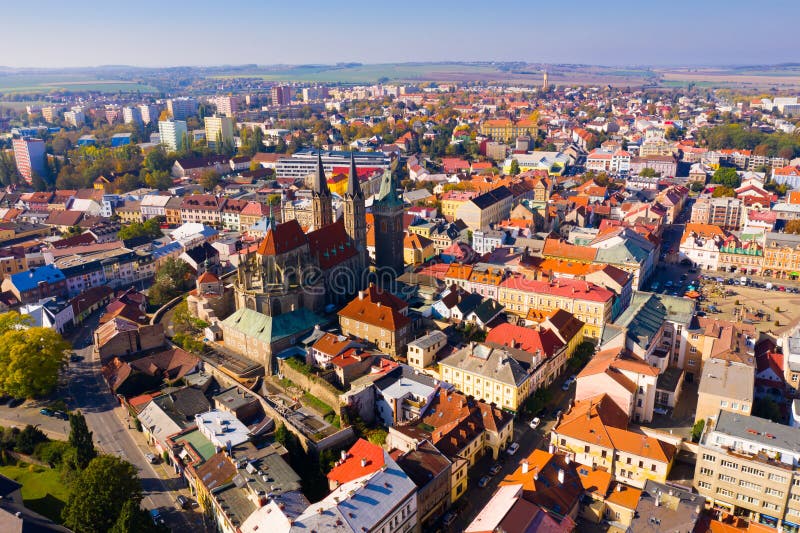 Aerial cityscape of Kolin stock photo. Image of catholicism - 231798908