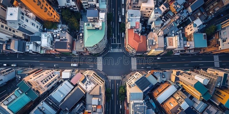 Crossroads Perspective Highangle View Stock Illustrations – 8 ...