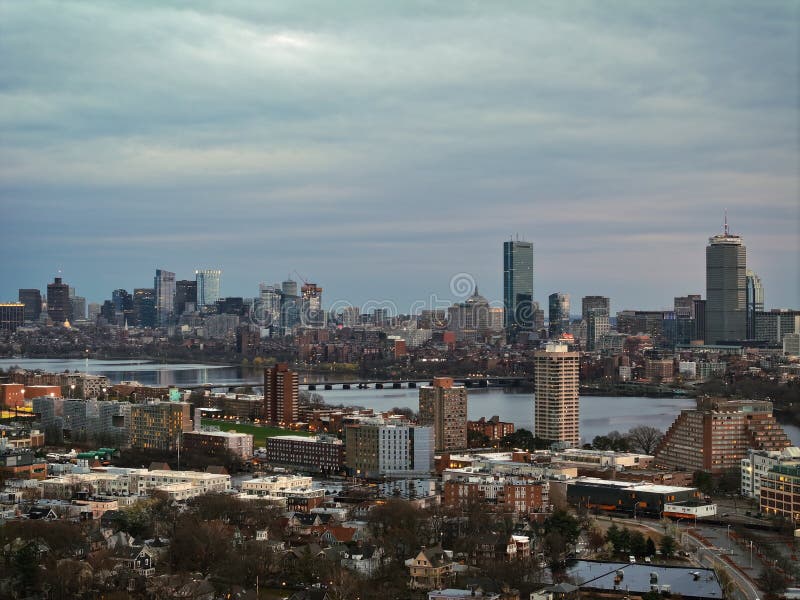 Cityscape View from Tall Building in Boston Stock Photo - Image of ...