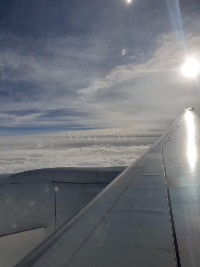 Aerial Cloud View Shot from Phone on an Airplane Stock Image - Image of ...
