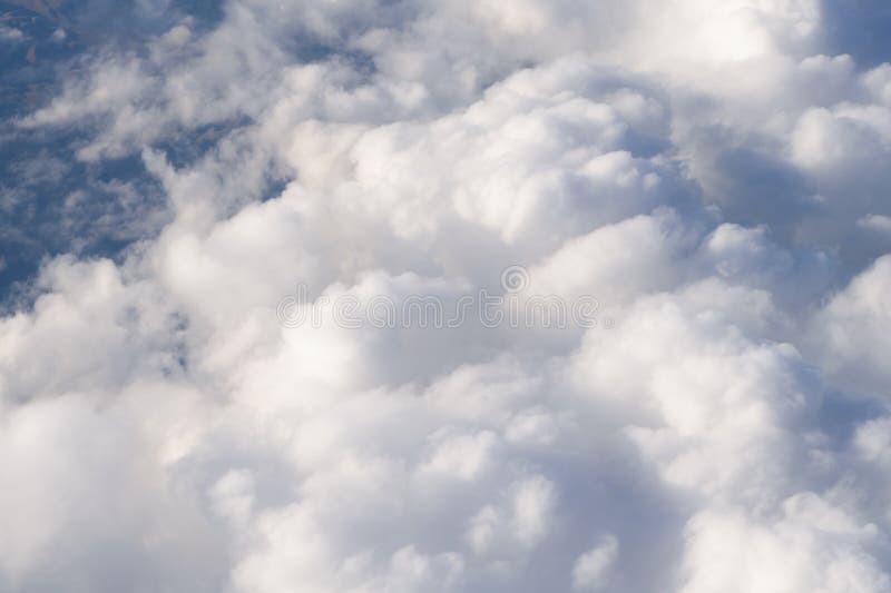 Aerial Cloudscape View Covered with Cloud. Aerial Cloudy Sky View ...