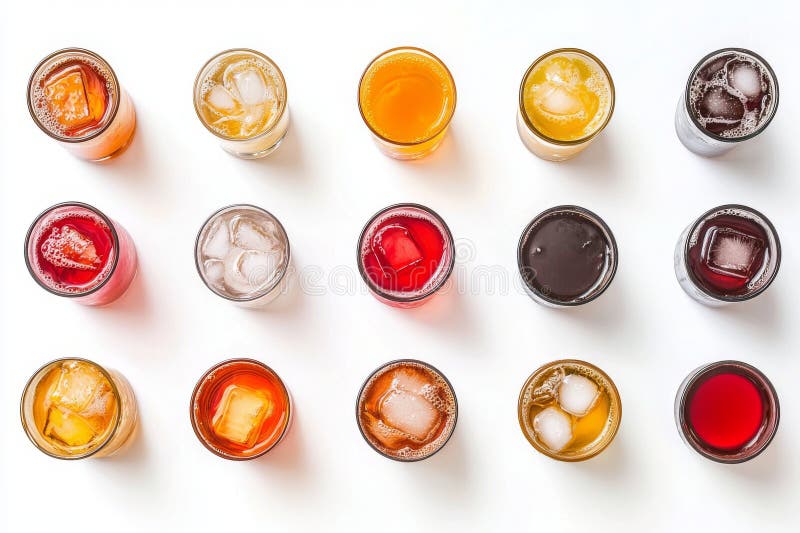 Aerial Coffee Tea View Element Set Transparent Background Stock Photos ...