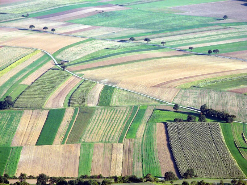 Aerial Color Pattern Fields Stock Photo - Image of geometry, farming ...