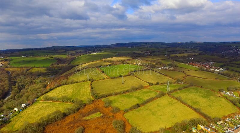 Aerial Countryside stock image. Image of grass, scenic - 69718755